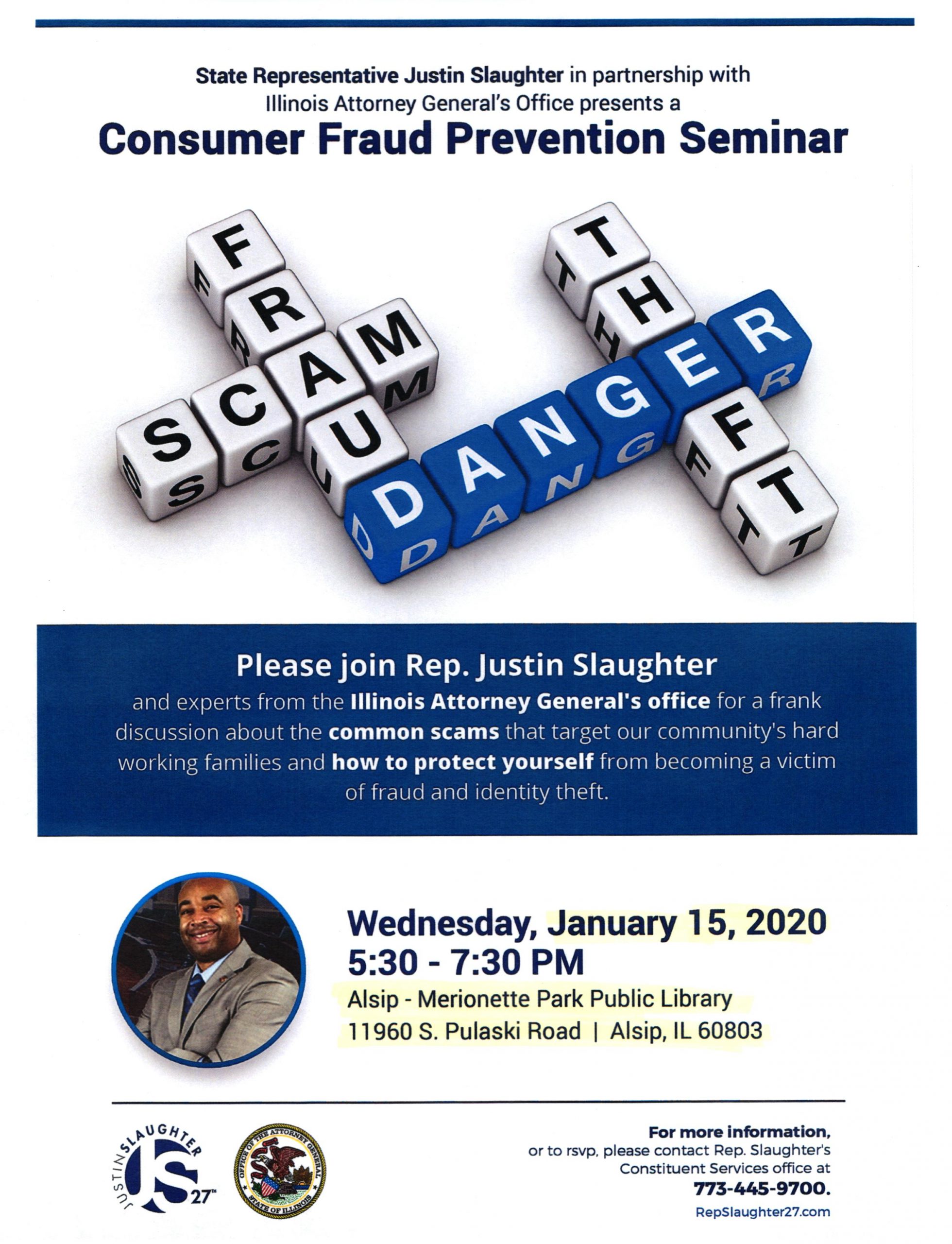 Fraud Prevention Seminar January 15th – Village Of Alsip