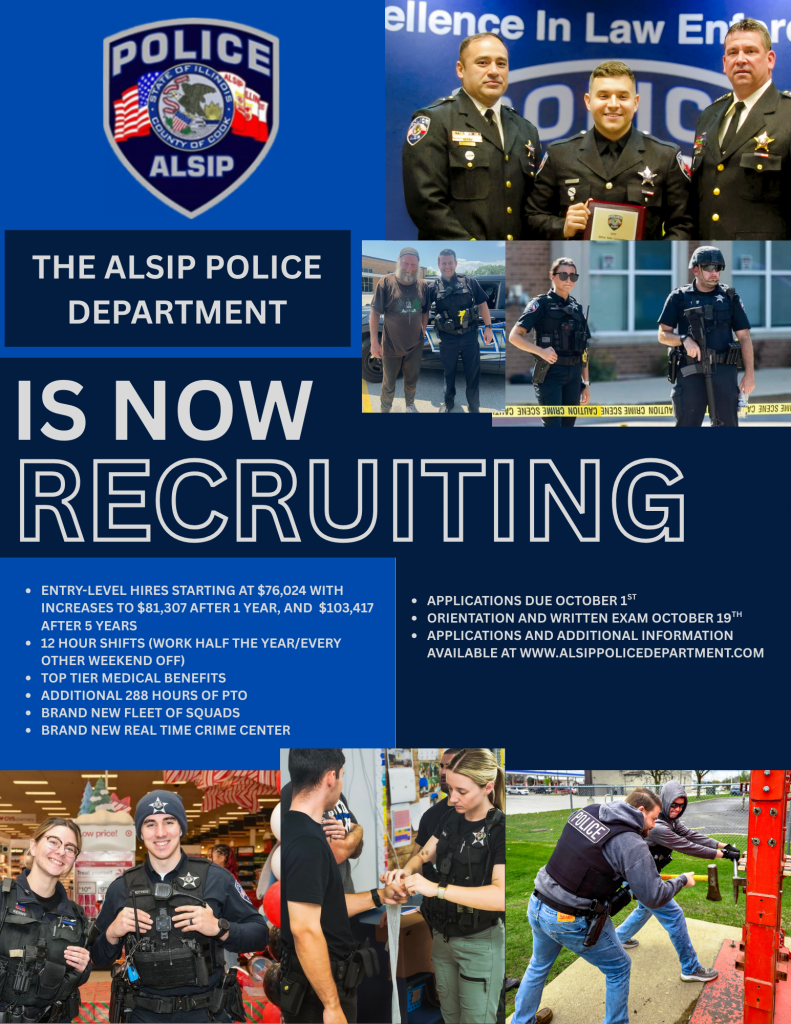 Alsip Police Department is now Recruiting – Village Of Alsip